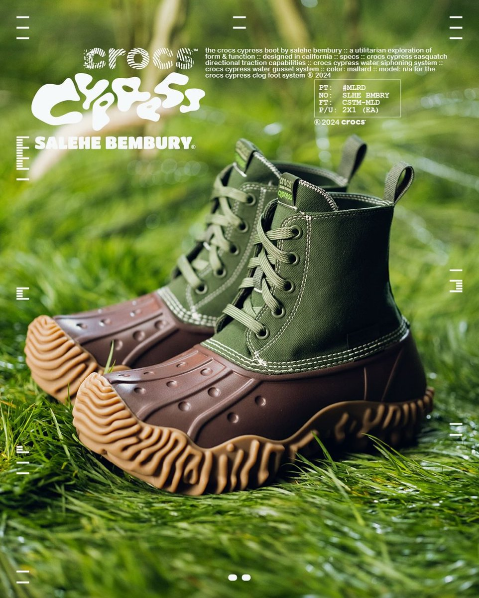Salehe Bembury x Crocs Cypress Boots 'Mallard' - Sneaker Steal